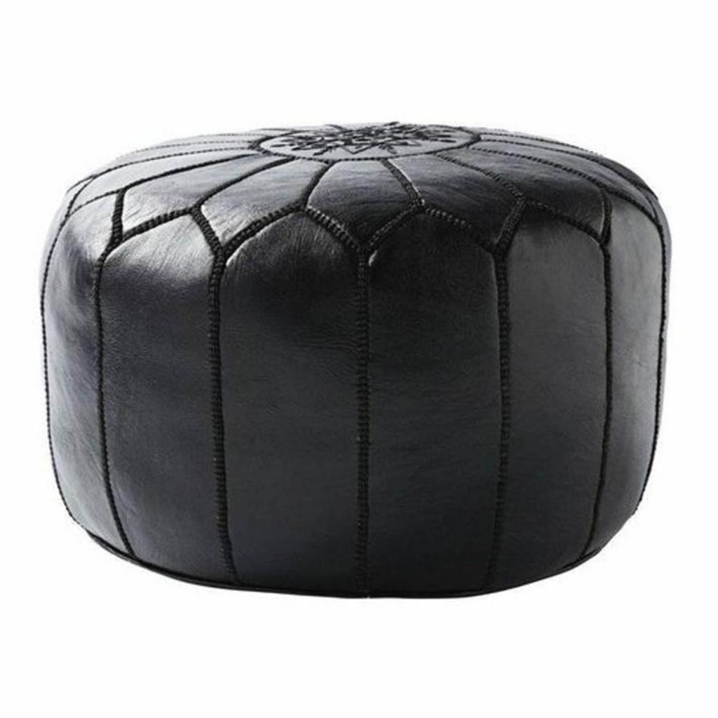 Moroccan Leather Pouf, Ottoman, Footstool - Handmadepouf.com